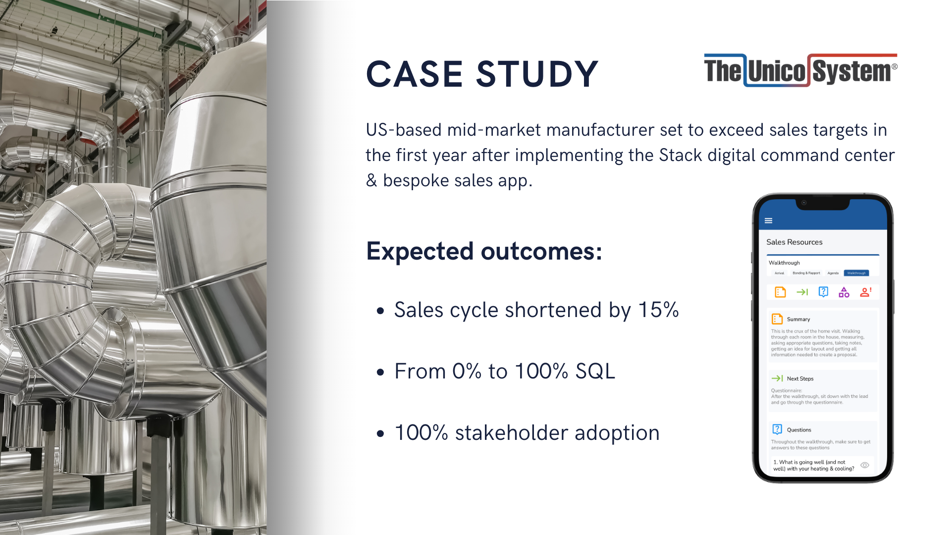 Sales Process Transformation with Unico